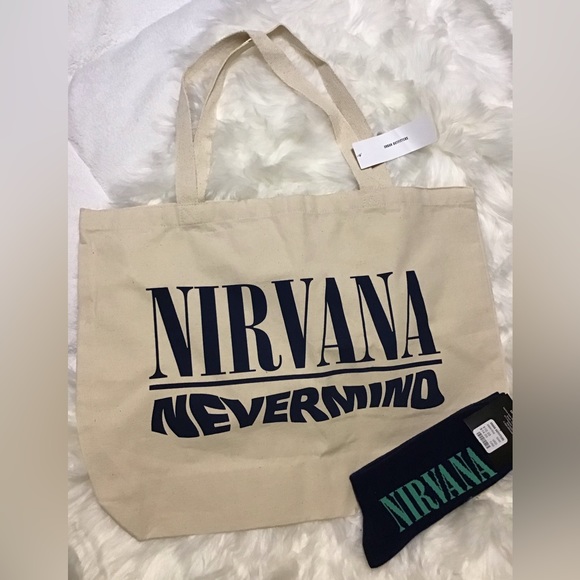 Urban Outfitters | Bags | Nirvana Nevermind Tote Bag Crew Sock Bundle Nwt New | Poshmark
